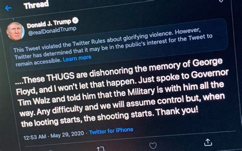Twitter Puts Warning Label On Trump Tweet About Minneapolis Looting 06