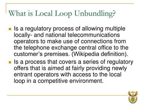 PPT Local Loop Unbundling PowerPoint Presentation Free Download ID 1711435