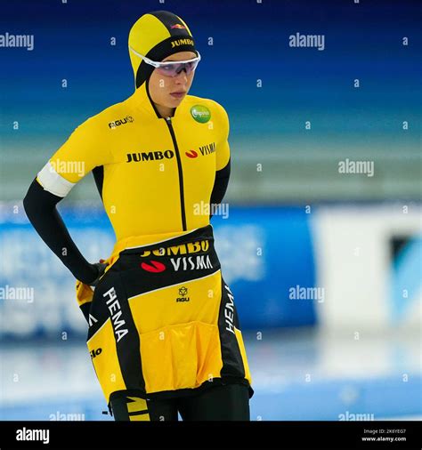 HEERENVEEN NETHERLANDS OCTOBER 15 Jutta Leerdam Of Team Jumbo Visma Competing During A