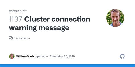 Cluster Connection Warning Message Issue 37 Earthlab Cft GitHub