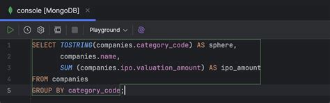 Sql For Mongodb Datagrip Documentation