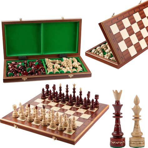 Master Of Chess Indian 54cm Wooden Chess Set Beautifully