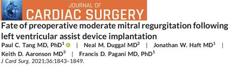 Valve Pathology In LVAD Patients Heart Failure Transplantation Laboratory