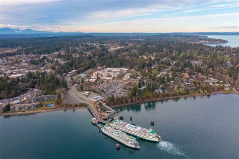Washington State Ferry Loading And Unloading At The Bainbridge Island