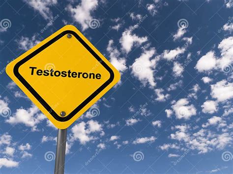 Testosterone Traffic Sign On Blue Sky Stock Illustration Illustration