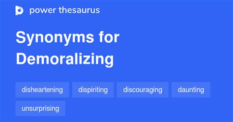 Demoralizing Synonyms 830 Similar Words And Phrases
