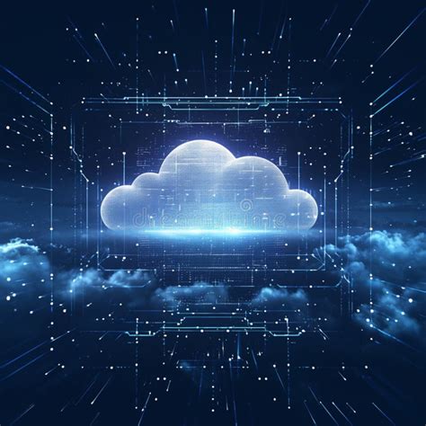 Digital Security Network Cloud Computing Data Protection Global Communication Concept Stock