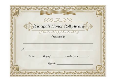 Free Printable Honor Roll Certificate Templates Word Excel Pdf Sample