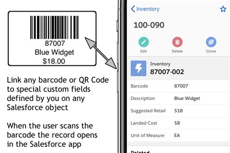 link barcodes to any physical item and when scanned they open the