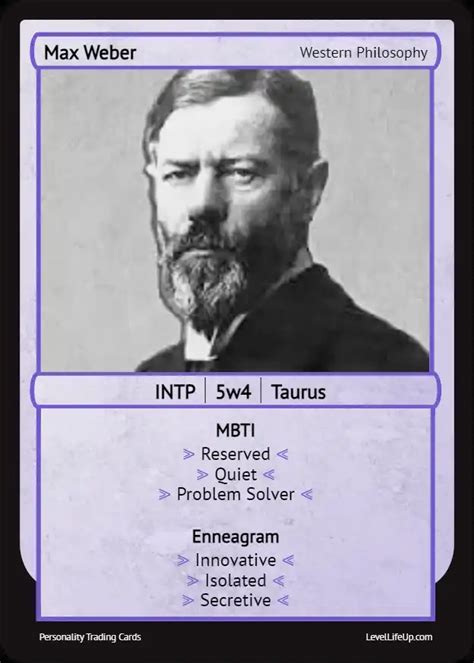 Max Weber Enneagram And Mbti Personality Type Level Life Up
