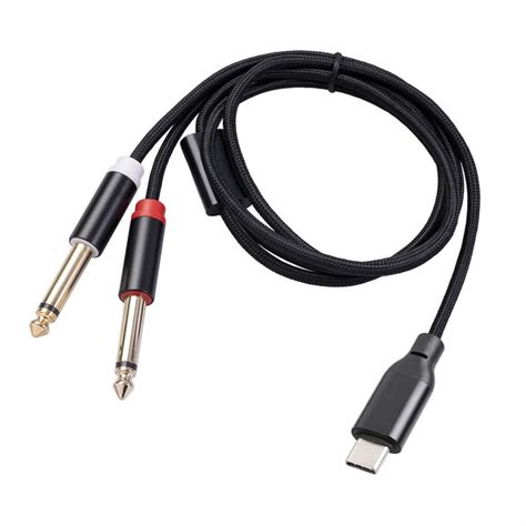Usb C Male To 2 Male 635mm Trs Audio Stereo Cable 1m