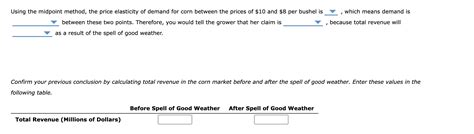 Using The Midpoint Method The Price Elasticity Of