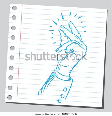 Finger Snapping Sketch Style Stock Vector Royalty Free 1013015500
