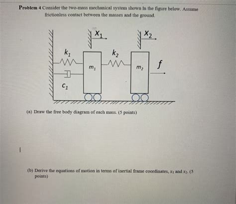 Solved Problem 4 Consider The Two Mass Mechanical System Chegg