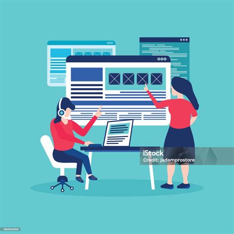 Developer Working Together Illustration Vector Creative Designer Team Ui Ux Development Concept