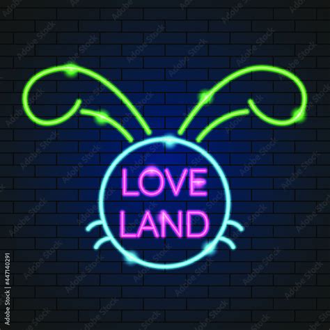 Abstract Sex Love Shop Hare Ears Adult Toys Neon Light Electric Lamp