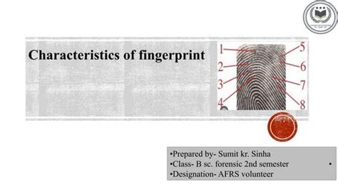 Fingerprint Classification Rules Ppt