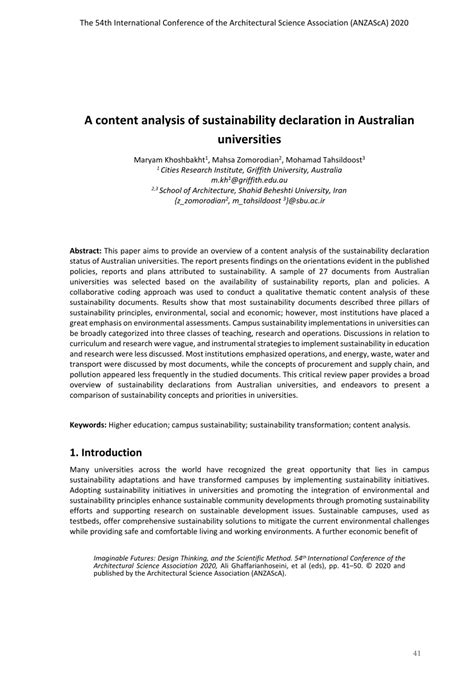 Pdf A Content Analysis Of Sustainability Declaration In Australian
