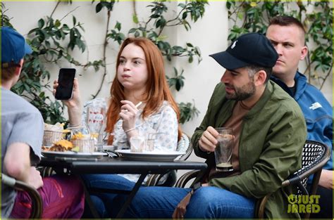 Lindsay Lohan And Bader Shammas Share A Sweet Moment During Lunch In Nyc
