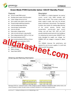 GR8830 Datasheet(PDF) - Grenergy Opto, lnc.