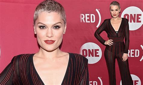 Jessie J Flashes Her Underwear In Sheer Plunging Jumpsuit At One