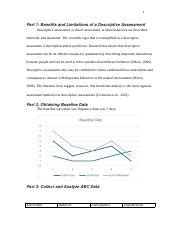 Understanding Descriptive Assessment in Behavior Analysis | Course Hero