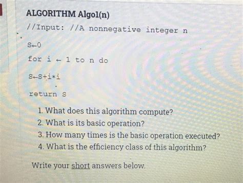 Solved Algorithm Algoln Input A Nonnegative Integer N