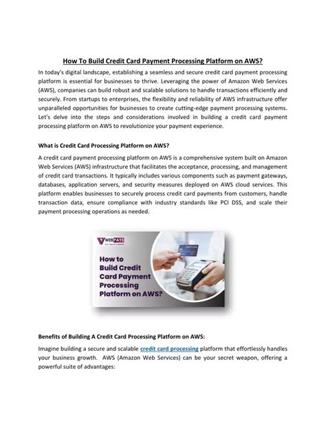 Ppt How To Build Credit Card Payment Processing Platform On Aws Powerpoint Presentation Id