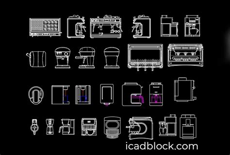 Coffee Maker CAD Block In DWG ICADBLOCK