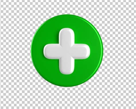 Premium Psd Plus Calculation Green Icon 3d Care Sign