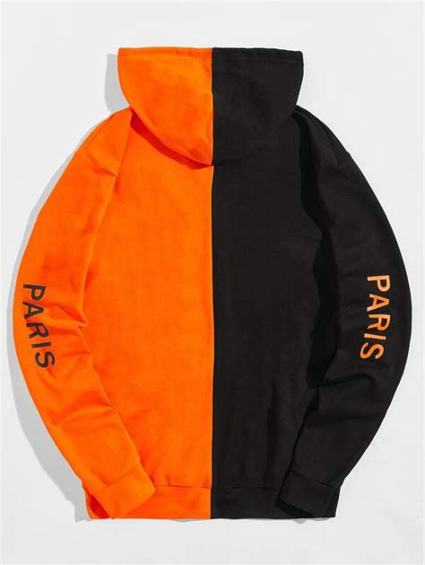 Manfinity Men Letter Graphic Colorblock Hoodie Shein Usa