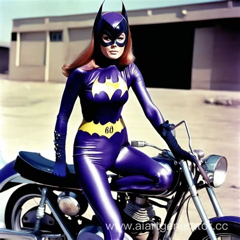 Joyful Plussized Selena Gomez In Vibrant Batgirl Bikini On Grey