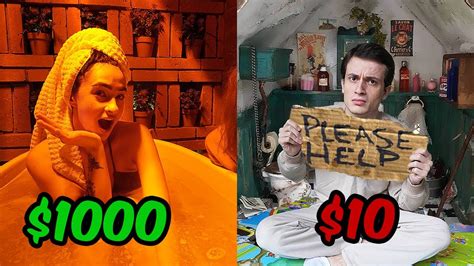 10 Vs 1000 სასტუმროს ჩელენჯი Amikozarkuaofficial Youtube