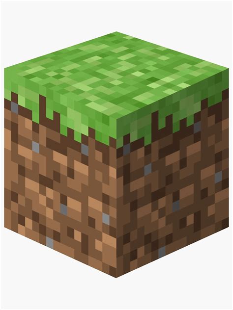 Minecraft Grass Block Sticker For Sale By Jimsta28 Redbubble