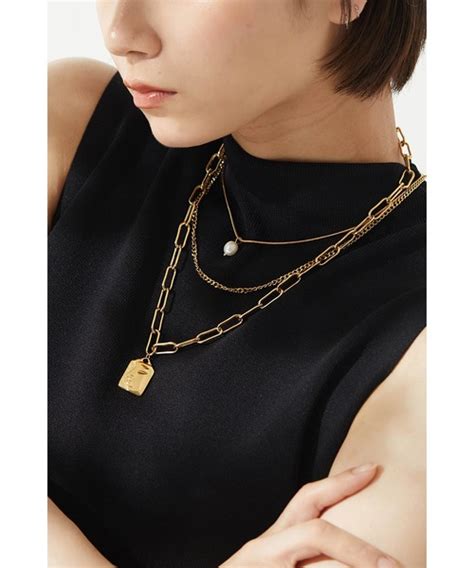 Vitafelice（ヴィータフェリーチェ）の「3連チェーンネックレス（ネックレス）」 Wear