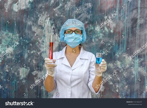 Chemist Flask Making Scientific Experiment Shes Stock Photo 1531466237 Shutterstock