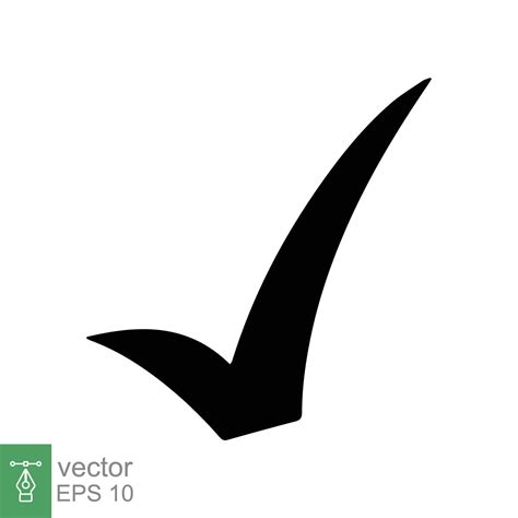 Checkmark Icon Simple Flat Style Correct Logo Template Abstract Tick