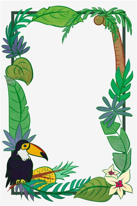 Rainforest Leaf Templates Printable Brochure Template