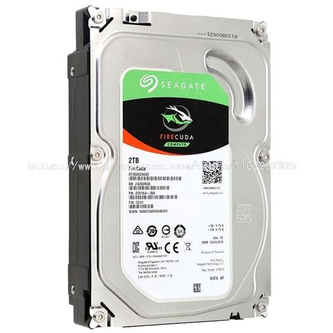 Seagate Firecuda용 솔리드 스테이트 하이브리드 드라이브 2tb 35 인치 St2000dx002 Sata