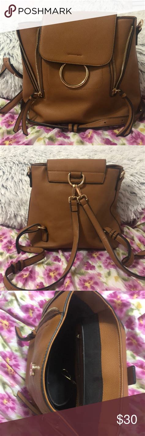 Tan Mini Backpack 🎒 White Lace Up Boots Fashion Tote Vintage Backpacks