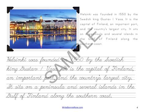 My Book About Finland With Cursive Copywork Made By Teachers