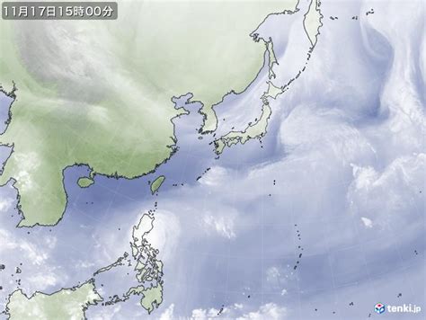 過去の気象衛星日本広域2024年11月17日 日本気象協会 Tenkijp