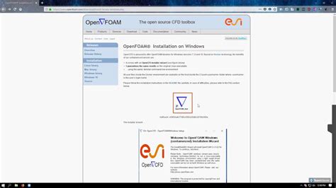 Openfoam Installation On Windows 10 Using Windows Binary Youtube