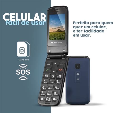 Celular Flip Vita Multilaser Dual Chip Mb Azul Mb Ram Lanterna R Dio Shopee Brasil