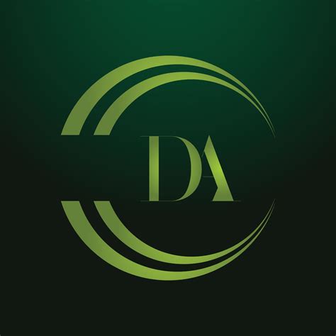 Initial Monogram Letter DA Logo Design Vector Template DA Letter Logo
