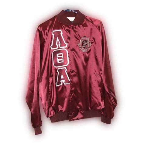 Lambda Theta Alpha Satin Jacket With Shield Greek Divine And More