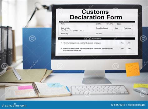 Customs Declaration Form Invoice Freight Parcel Concept Royalty Free Stock Image Cartoondealer