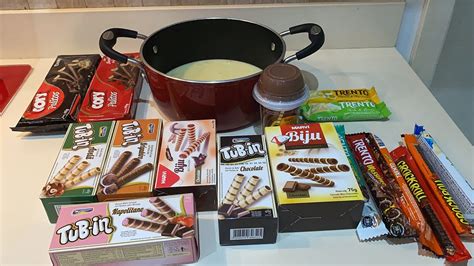 FIZ UM MEGA BRIGADEIRO TODOS OS CANUDOS DE CHOCOLATE DO MERCADO