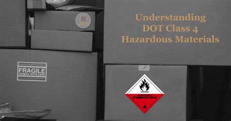 Understanding Dot Class 4 Materials Flammable Solids Spontaneously