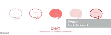 Vector Chat Icon Collection Flat Design Message Vector Texting Symbol